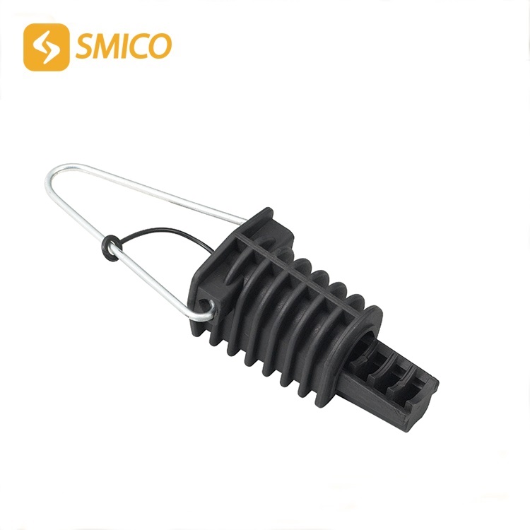 Black plastic LV overhead line dead end anchoring clamp DCR-2, China 4 ...